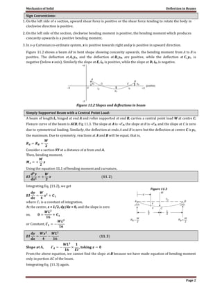 Deflection in beams | PDF