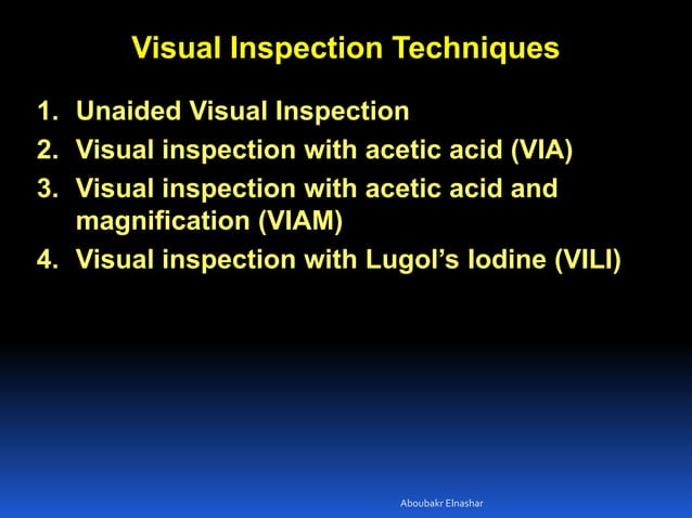 Visual inspection of cervix | PDF
