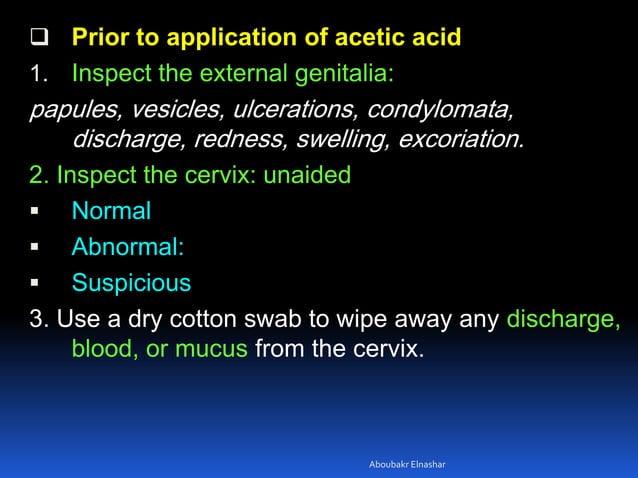 Visual inspection of cervix | PDF