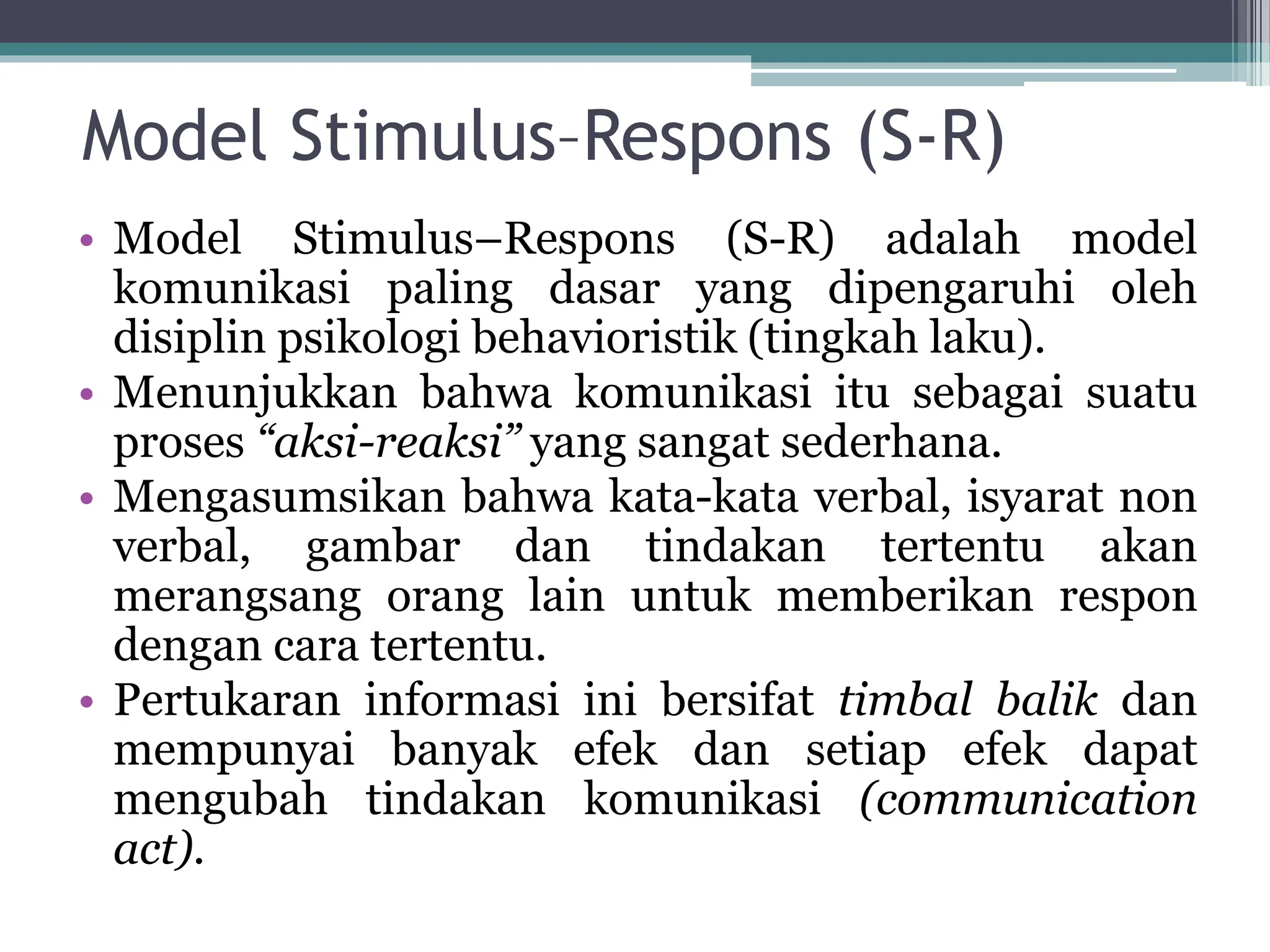 Model komunikasi, tipologi komunikasi dan contoh model komunikasi | PPTX