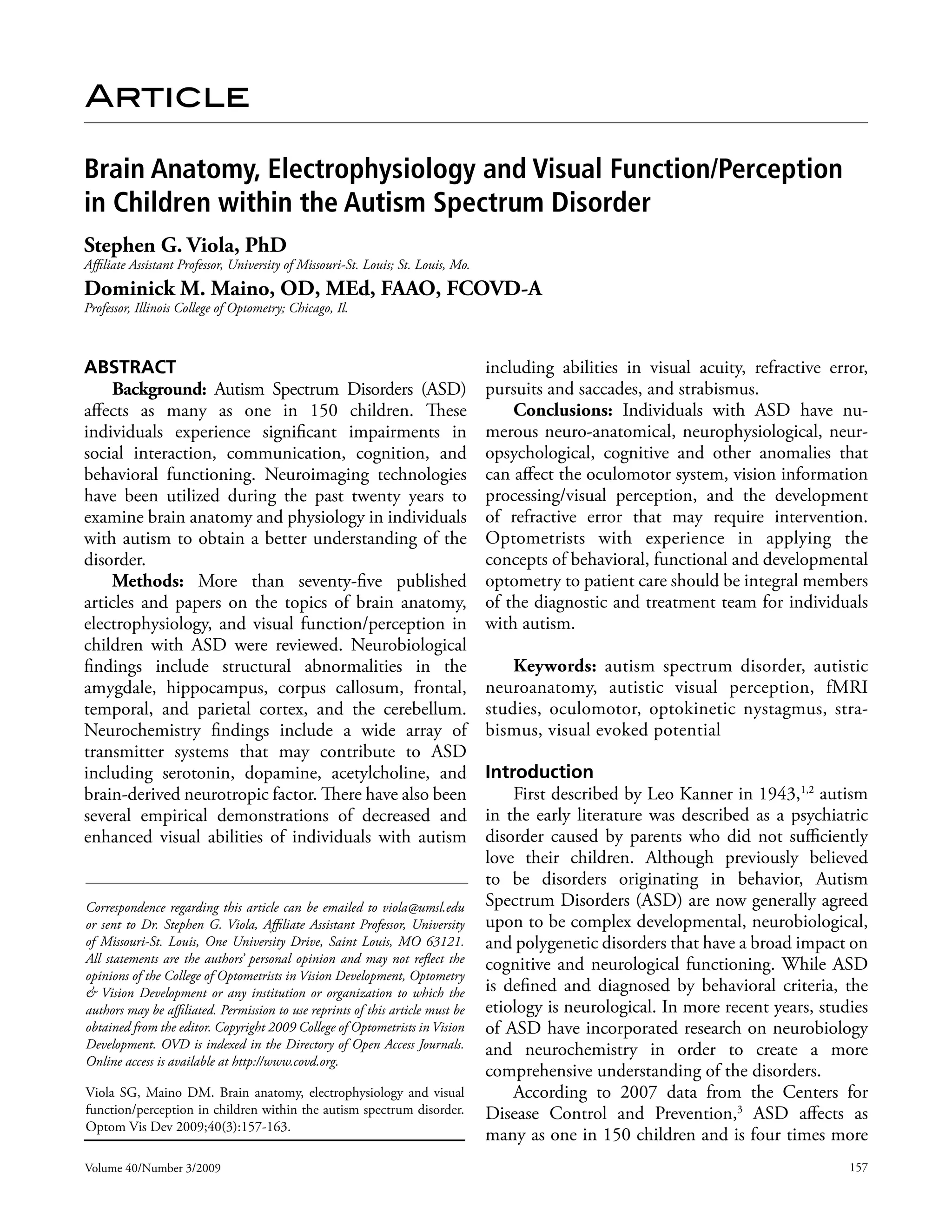 Brain Anatomy, Electrophysiology And Visual | PDF