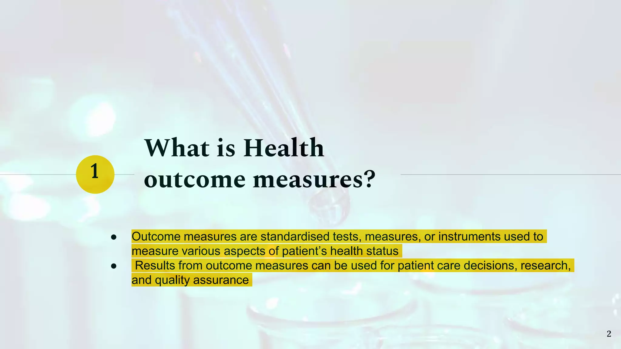 health outcome measure | PPTX | Healthcare Industry | Industries