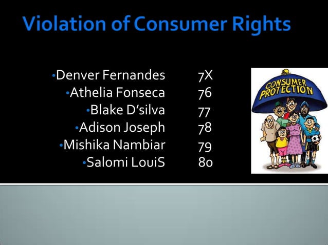 Violation of consumer rights | PPTX | Consumer Issues | Business