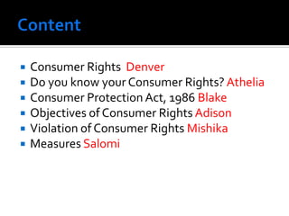 Violation of consumer rights | PPTX