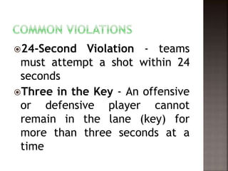 Violations and fouls in basketball | PPSX