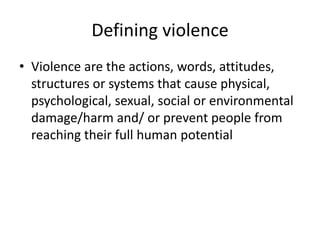 Understanding violence in conflict resolution diplomacy | PPT