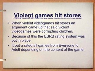 Violence In Video Games | PPT