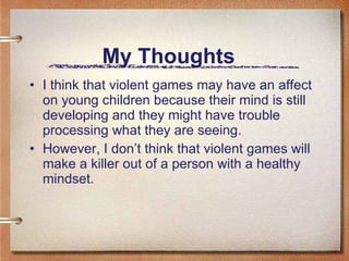 Violence In Video Games | PPT