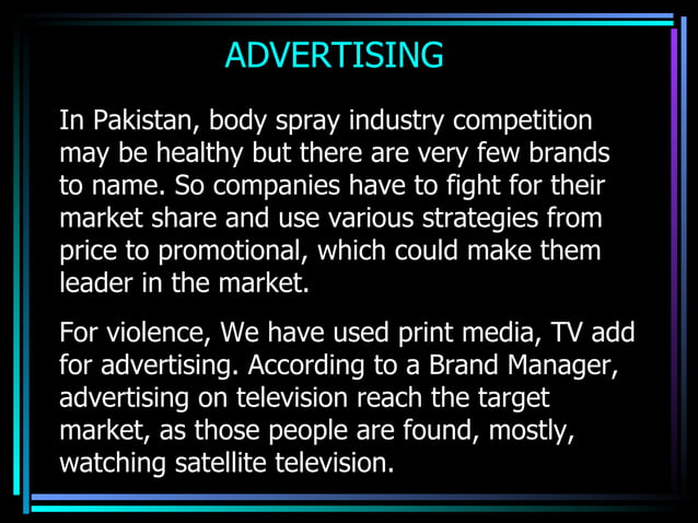 Violence body spray | PPT