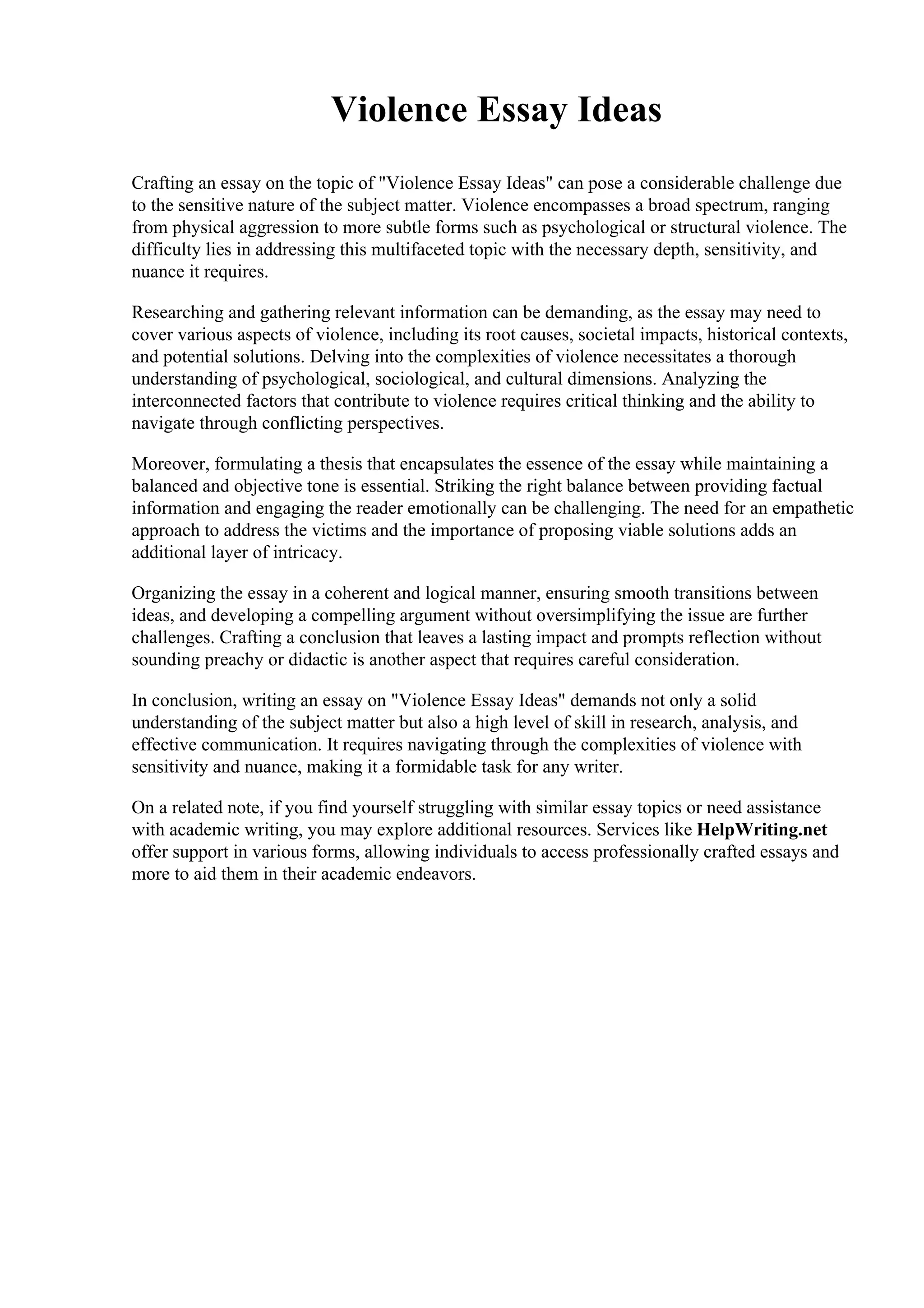 Violence Essay Ideas.pdf