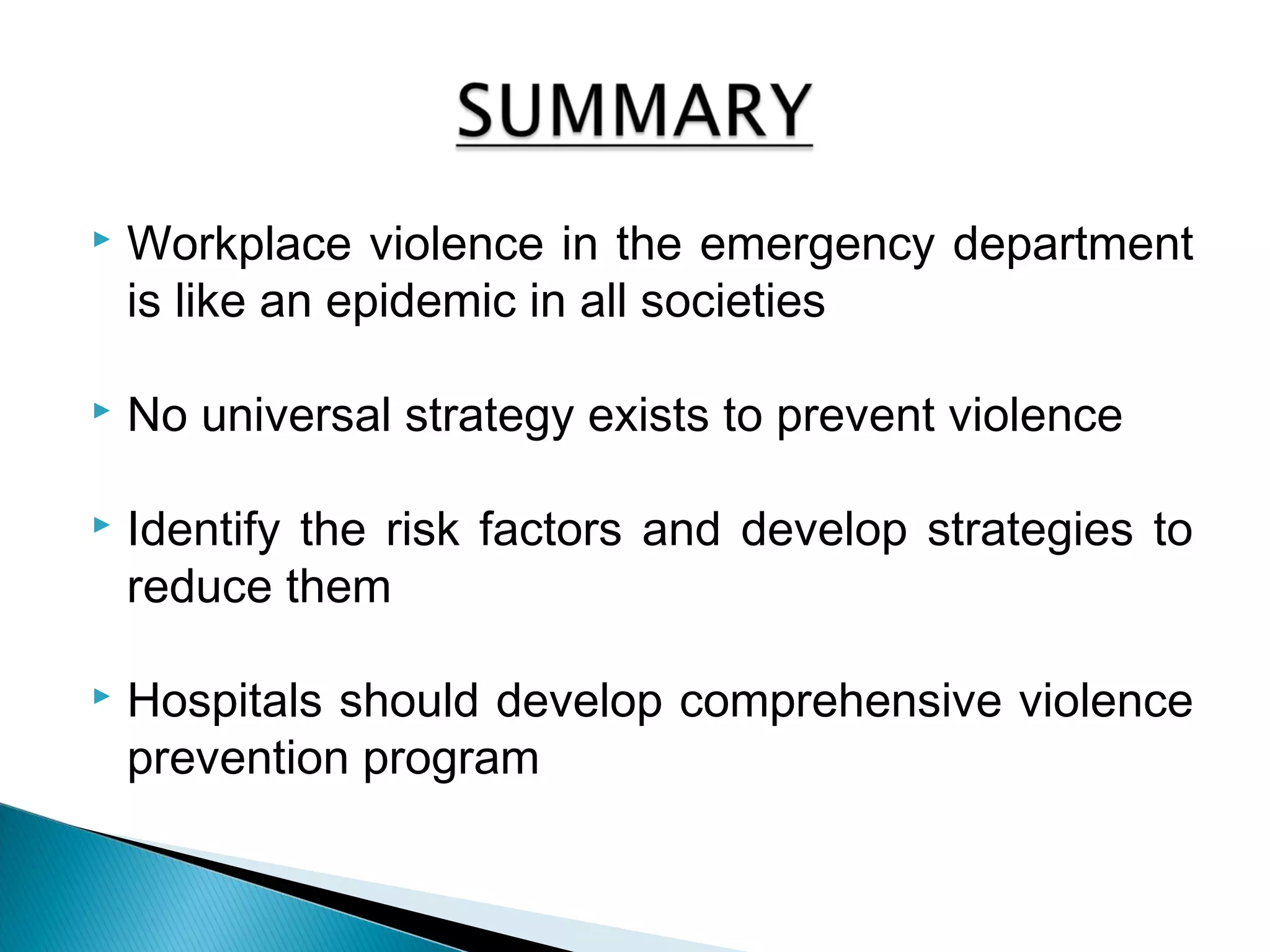 Violence in emergency_department | PPT