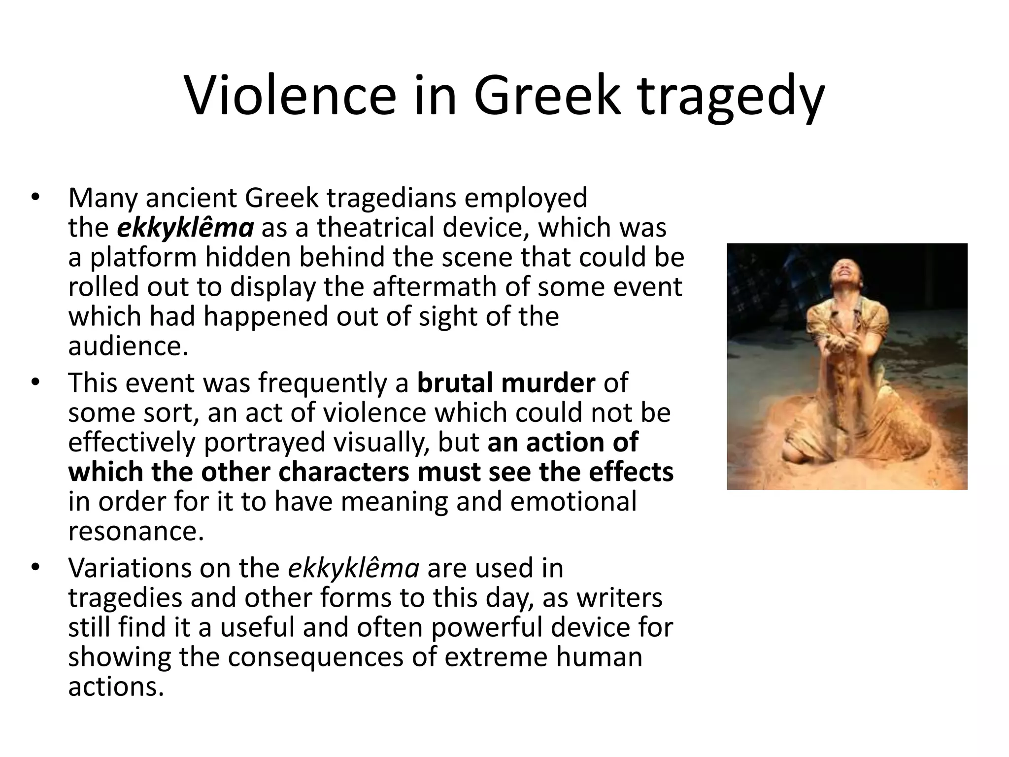 Violence in greek tragedy | PPTX