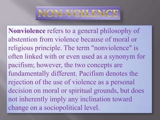 Violence nd non vio leaders | PPT