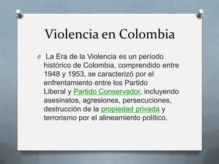 VIOLENCIA EN COLOMBIA | PDF