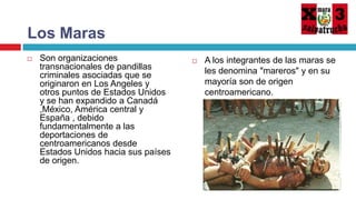 Violencia juvenil, pandillaje y barras bravas | PPTX