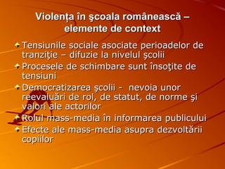 Violența - agresivitate ppt | PPT
