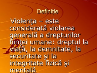 Violența - agresivitate ppt | PPT