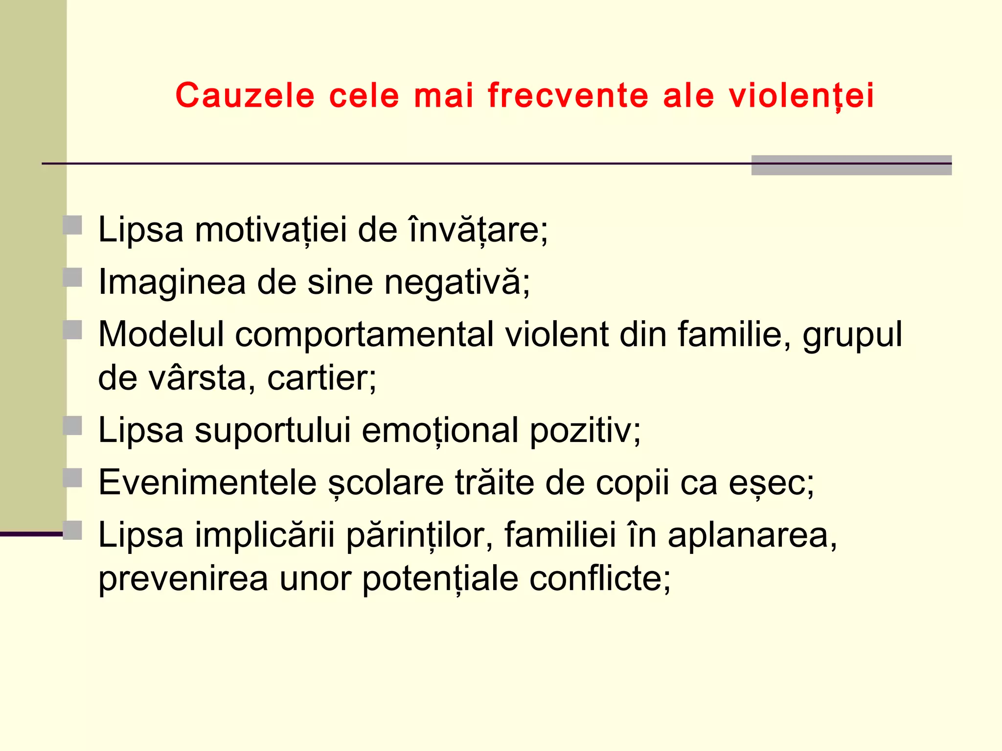 Violenta scolara | PPT