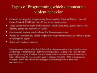 Violent Programming Powerpoint | PPT