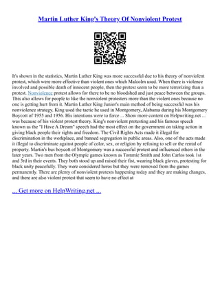 Violent Vs. Nonviolent Protests In America | PDF