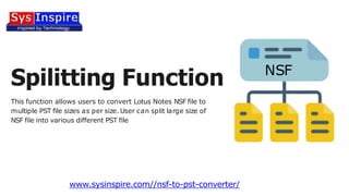 SysInspire NSF Converter Free Software | PPTX