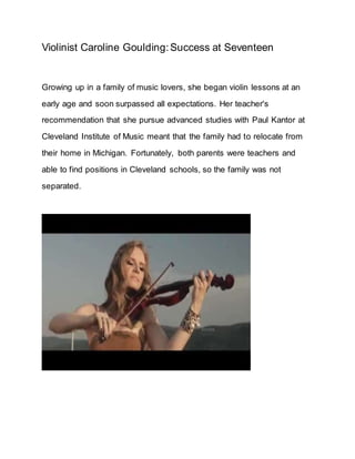 Violinist caroline goulding | DOCX
