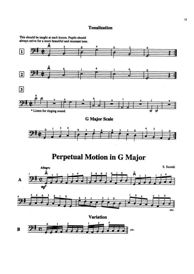 Violoncelo método - suzuki cello school - volume 01 (1) | PDF