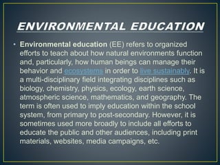ENVIRONMENTAL EDUCATION | PPTX