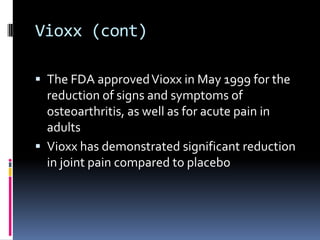 Vioxx project power point presentation | PPTX