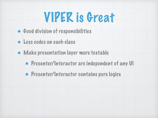 Clean VIP (Clean Swift) architecture | PPT