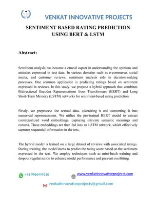 VIP25P511.SENTIMENT BASED RATING PREDICTION USING BERT & LSTM.docx