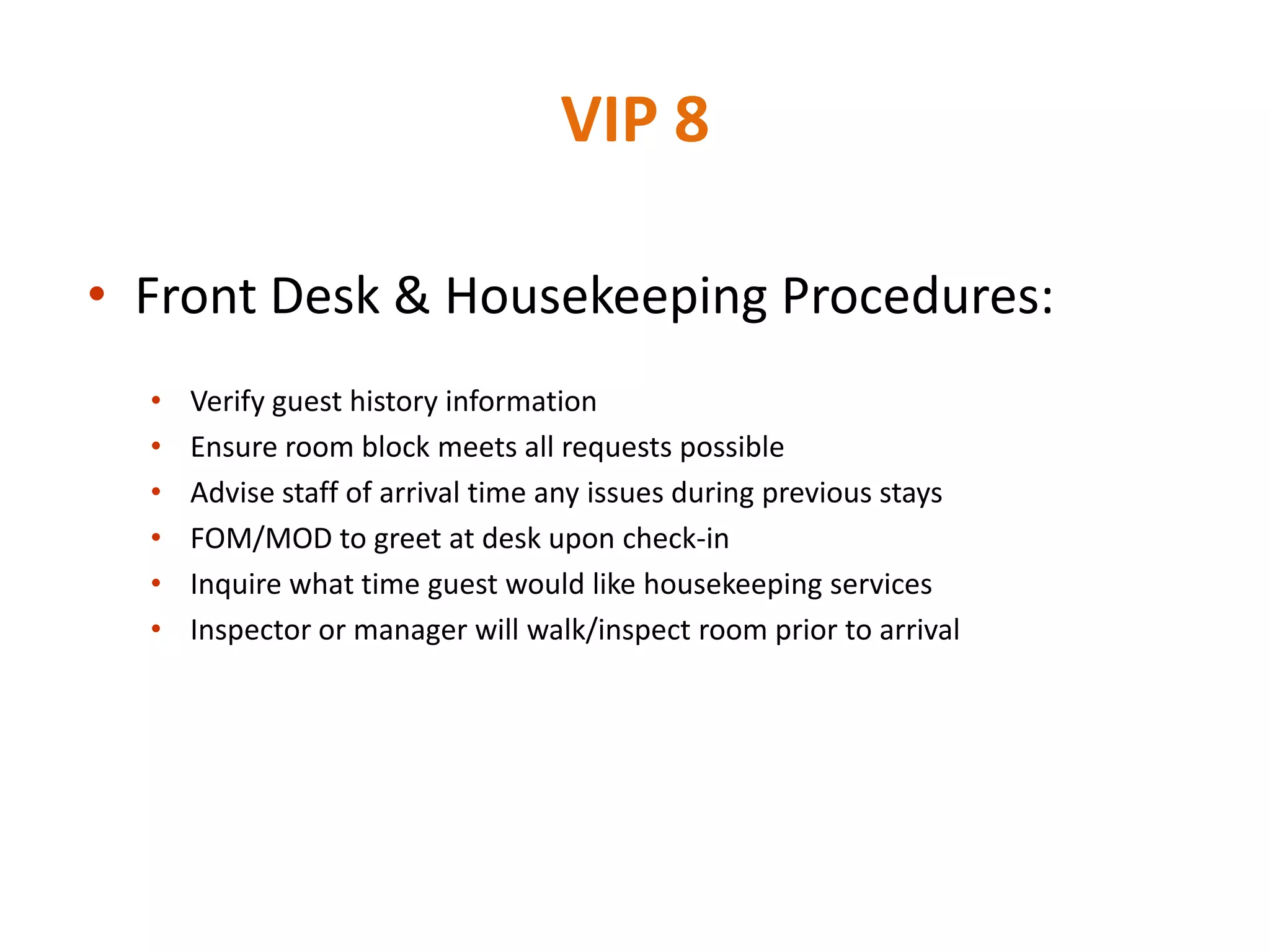 Vip amenities presentation | PPTX