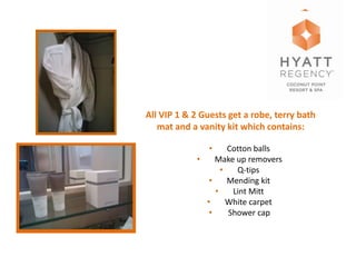 Vip amenities presentation | PPTX