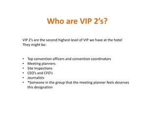 Vip amenities presentation | PPTX
