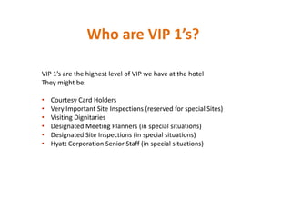 Vip amenities presentation | PPT