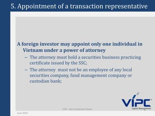 VIPC- Foreign Indirect Investment in Vietnam | PPTX