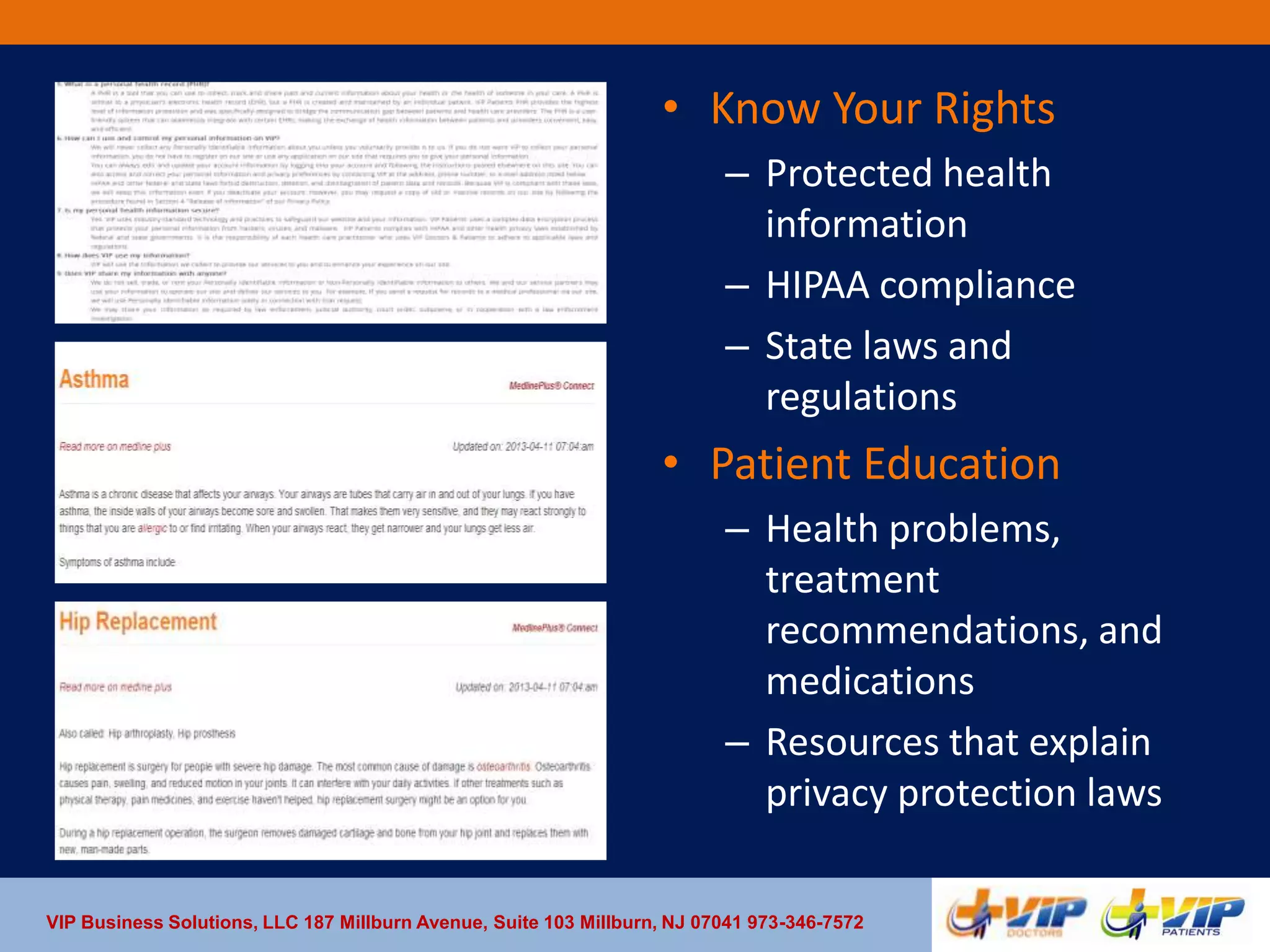 Vip doctors & patients presentation 4.11.2013