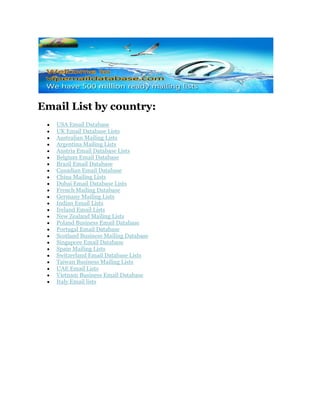 Vip email database | PDF