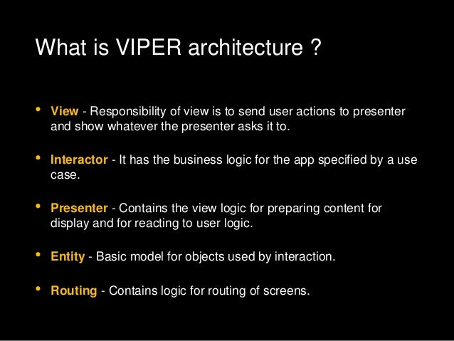 Viper Architecture With Ios Example