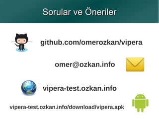 Vipera - Tubitak Yarışması Final Sunumu | PPT