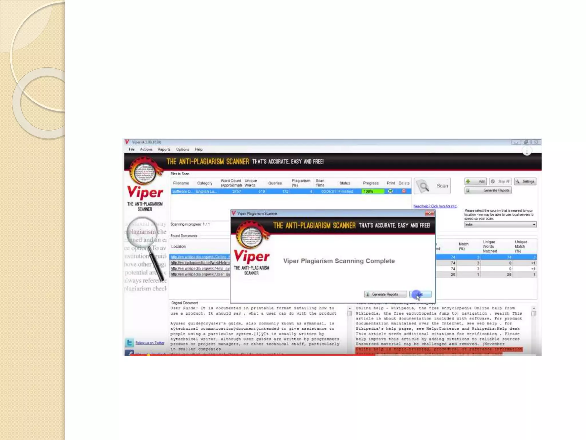 Viper plagiarism scanner | PPTX
