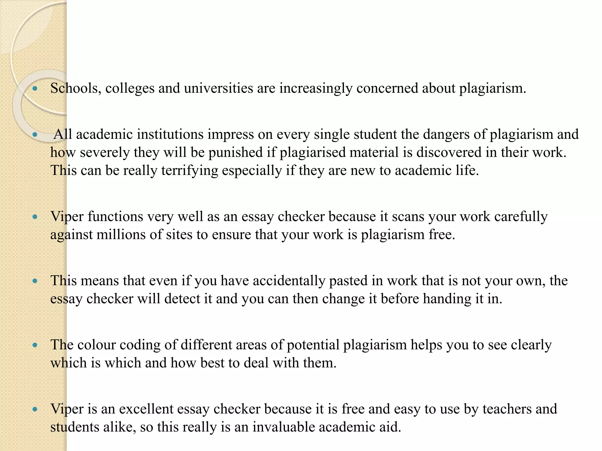 Viper plagiarism scanner | PPTX