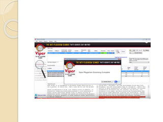 Viper plagiarism scanner | PPTX