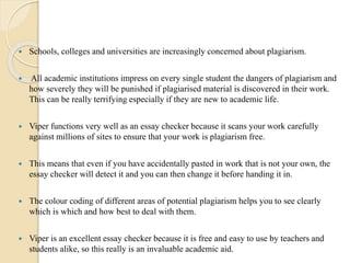 Viper plagiarism scanner | PPT
