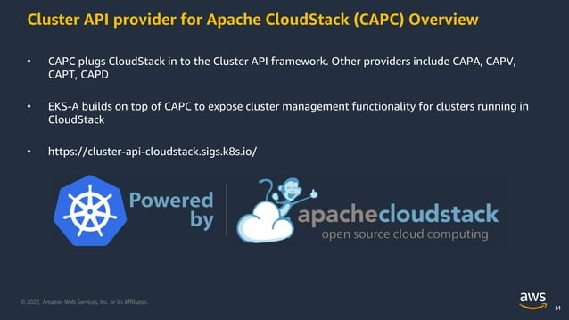 Introducing Amazon EKS Anywhere On Apache CloudStack | PPT