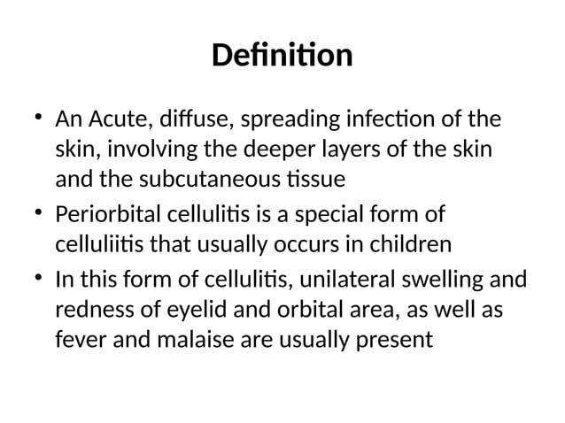Clinical approach and principle of management of cellulitis and necrotising fascitis | PPTX ...