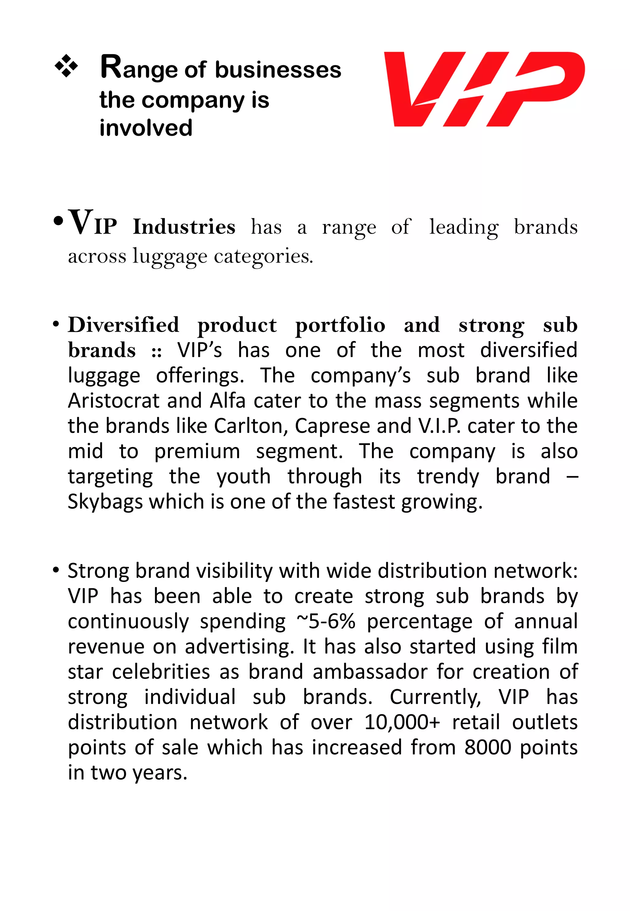 Vip industires report | PDF