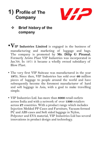 Vip industires report | PDF