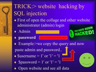 Basic ethical hacking for seminar presentation | PPTX