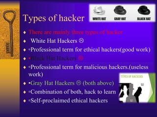 Basic ethical hacking for seminar presentation | PPTX
